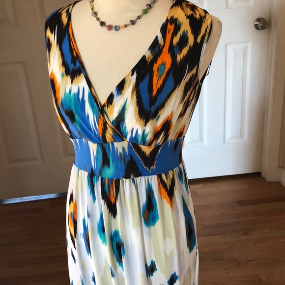 mystique aura | Dresses | Aztec Native Print Maxi Dress Small ...